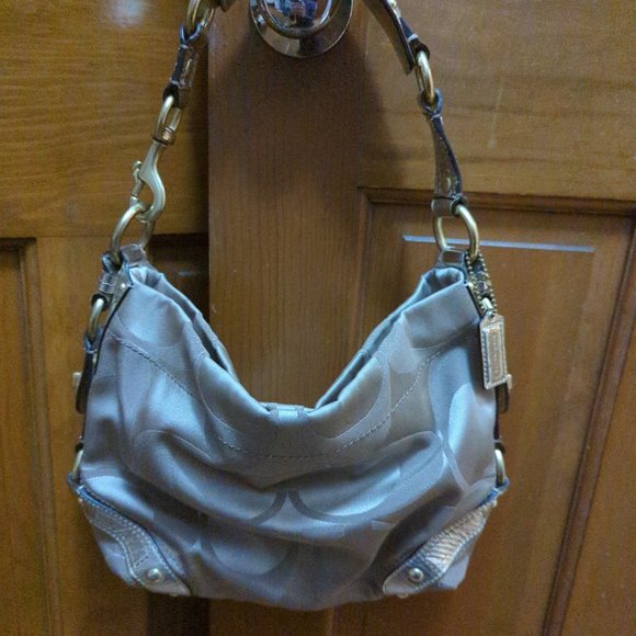 Coach | Bags | Coach Gold Shimmer Handbag | Poshmark